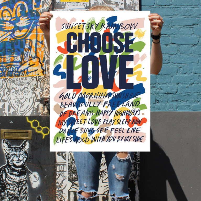 Choose Love Digital Print by Rose Stallard || Print Club London