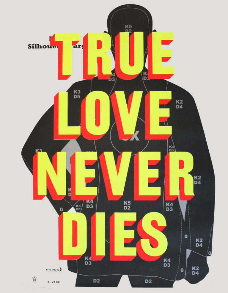 True Love Never Dies (Black and Yellow Fluro) - Print Club London